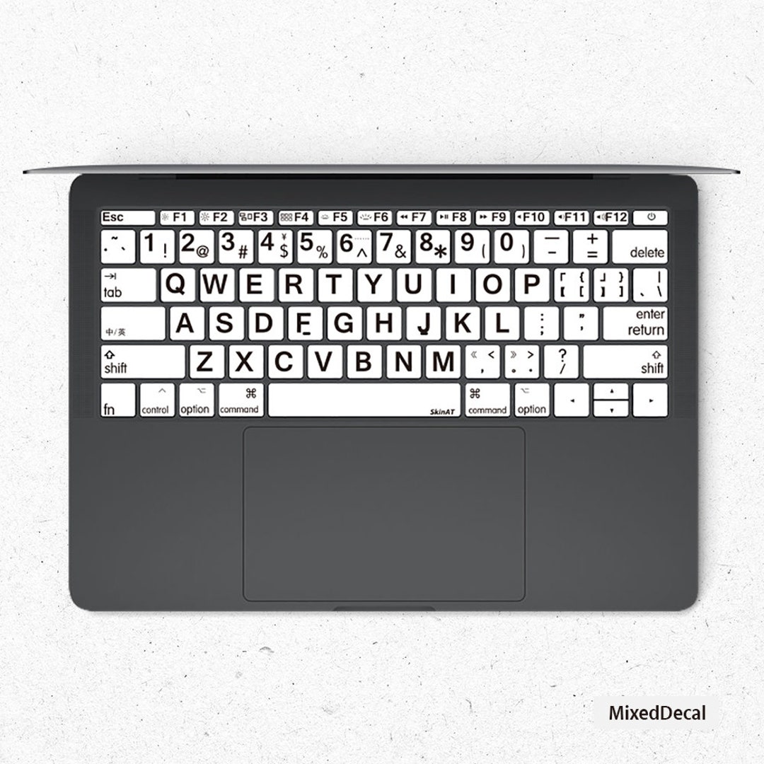 White MacBook Keyboard Stickers| Keyboard Key's Individual Stickers ...