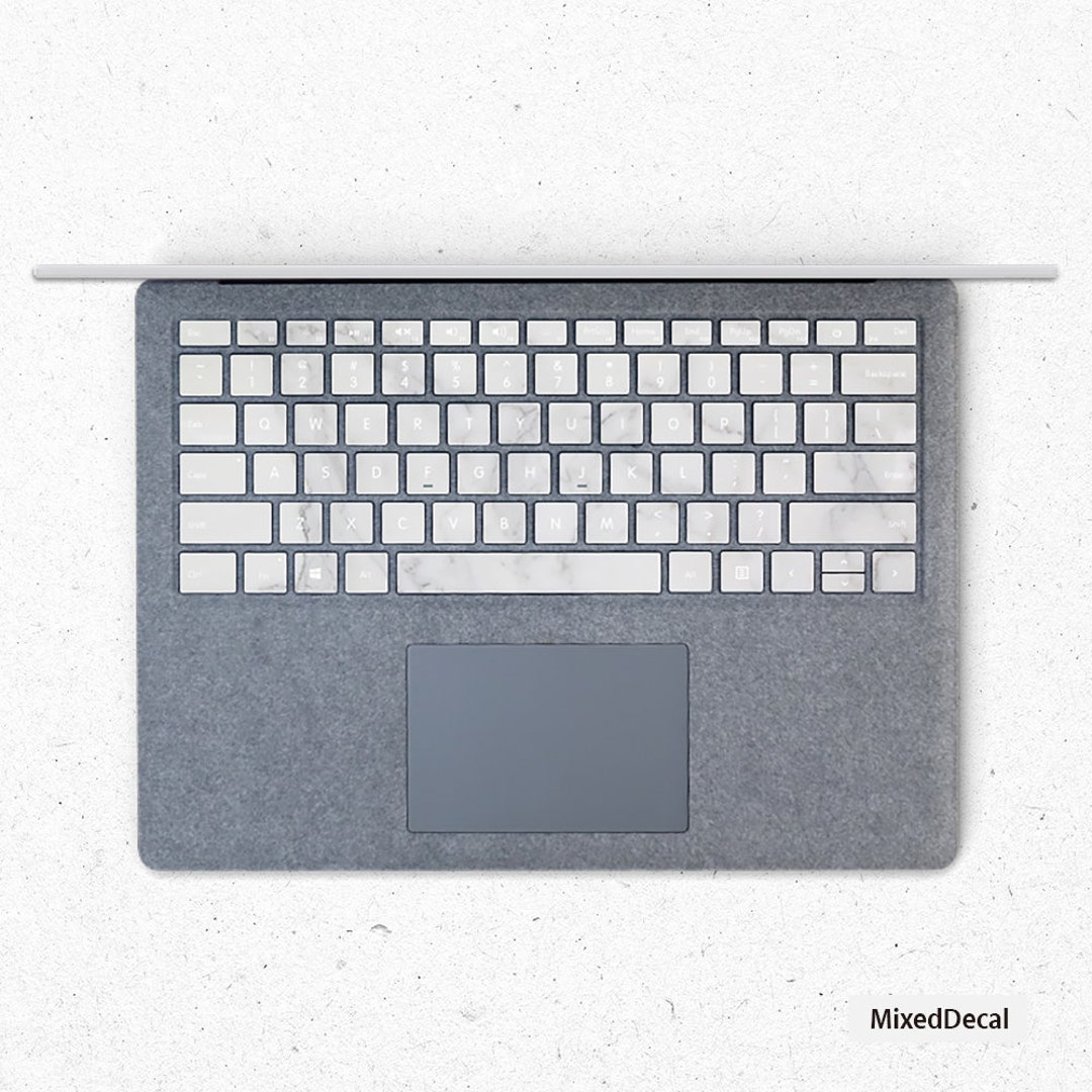 White Marble Surface Pro Keyboard Keys Skin Surface Book Individual ...