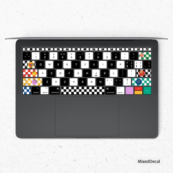 Checkerboard Macbook Keyboard Stickers Keyboard Decal Macbook | Etsy
