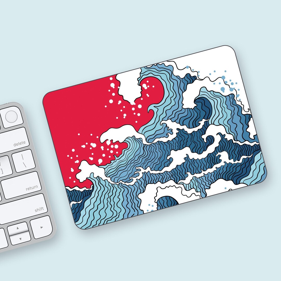 Japanese Wave Design Magic Trackpad Skin | Ukiyo-e Style Magic Trackpad ...