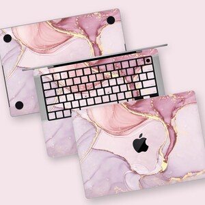 Pink Purple Marble MacBook Skin | Luxury Marble Apple MacBook Air Decal ...