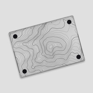Geographic Contour Map MacBook Transparent Skin | Abstract Topography ...