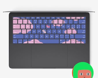 Colorful Font MacBook Keyboard Stickers Keyboard Key's Individual ...