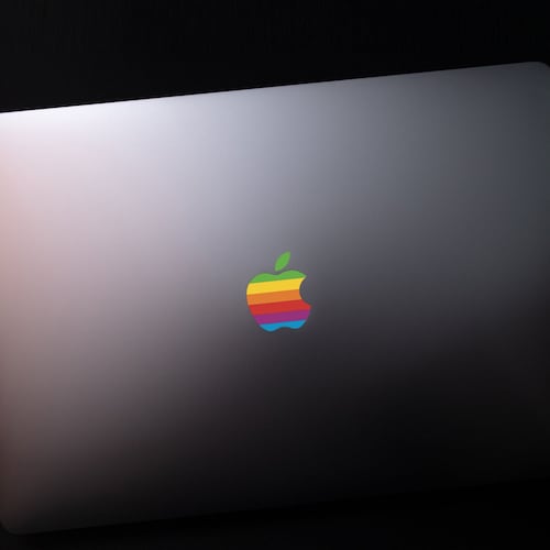 Apple Rainbow 80s' Retro Logo Sticker for Macbook Pro / - Etsy