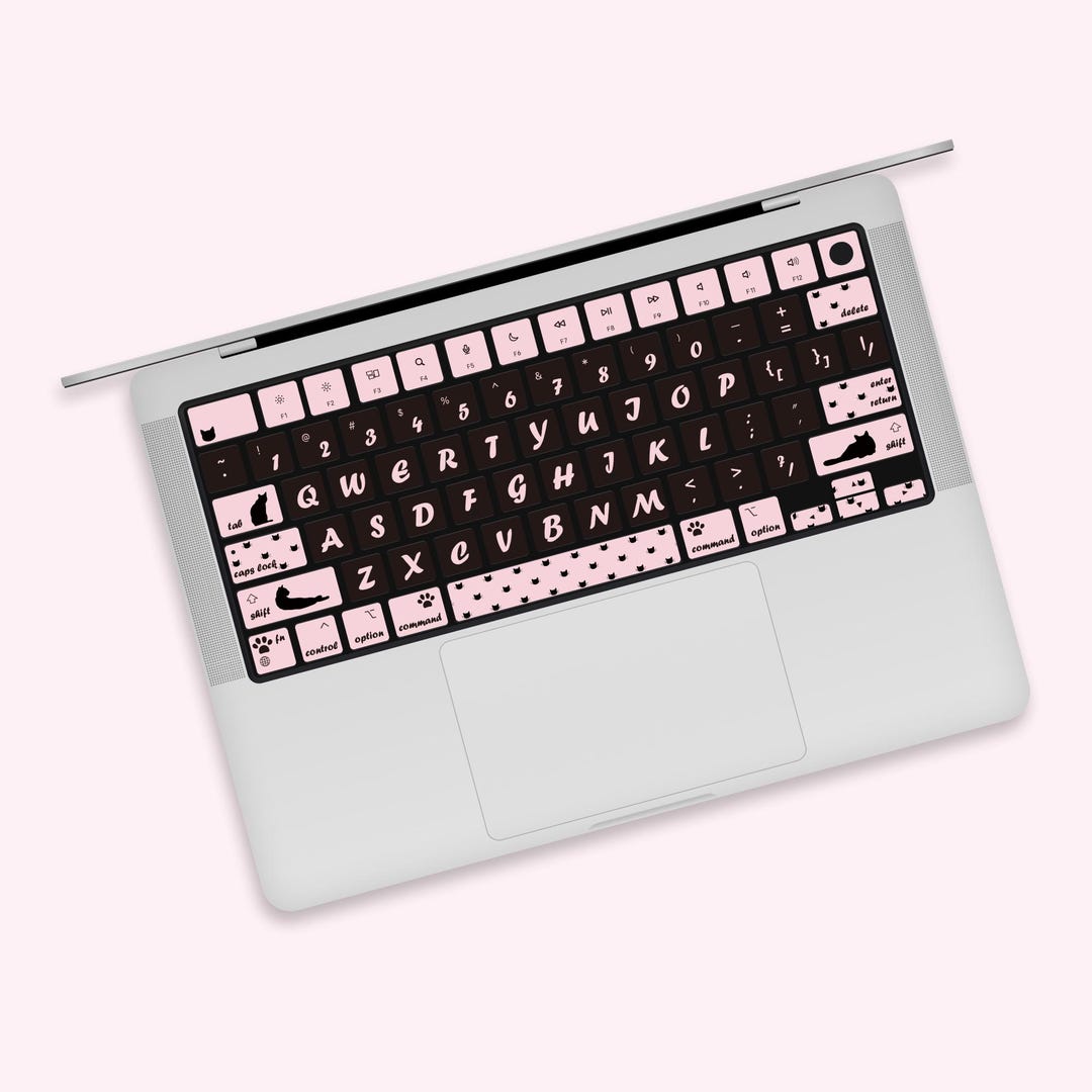 Black Cat Stickers Laptop Keyboard Cover Vinyl MacBook Keyboard Decal ...