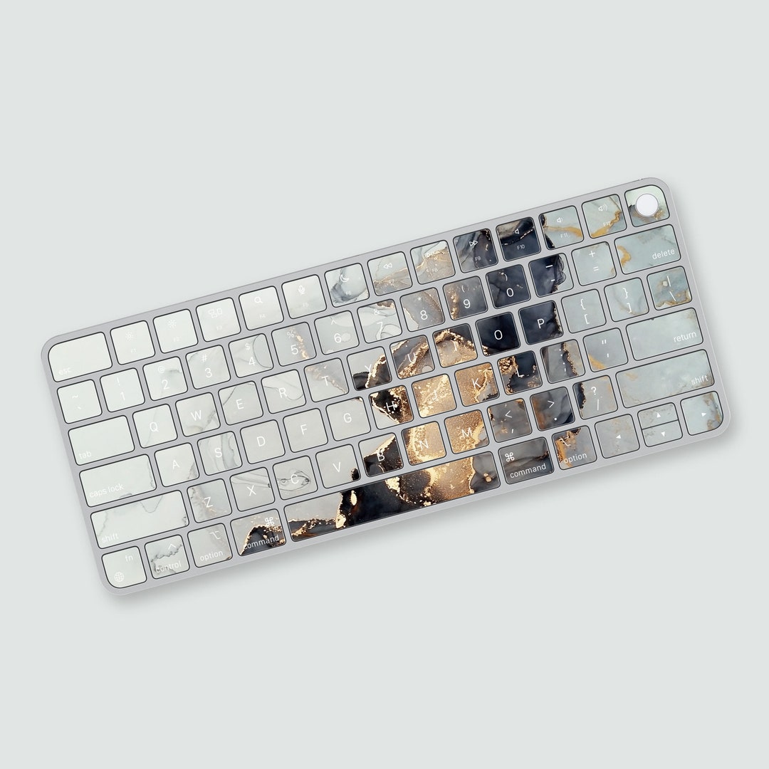 Onyx Marble Keyboard Sticker for Magic Keyboard With Touch ID Model ...