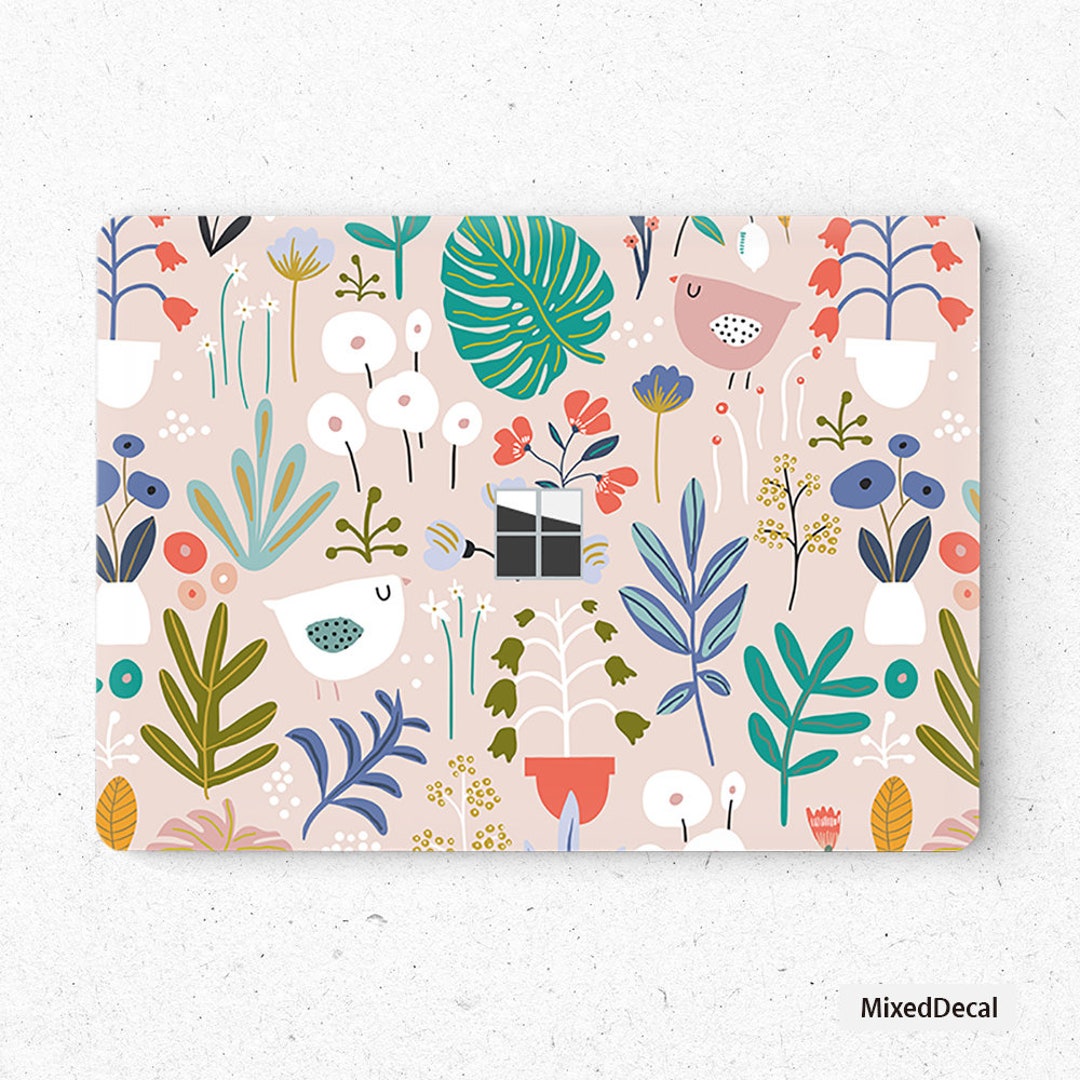 Flowers Laptop Stickers-microsoft Surface Book Skin-surface - Etsy