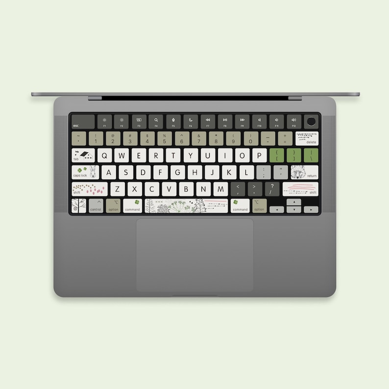 MacBook Air 13 Keyboard Key's Stickers MacBook Pro 16 Keyboard Avery ...