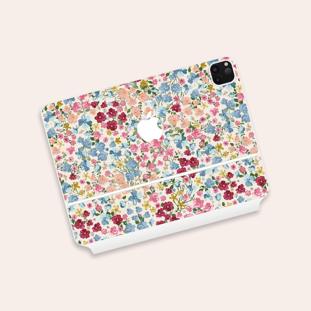 Elegant Spring Flowers iPad Magic Keyboard Skin | Colorful Floral ...
