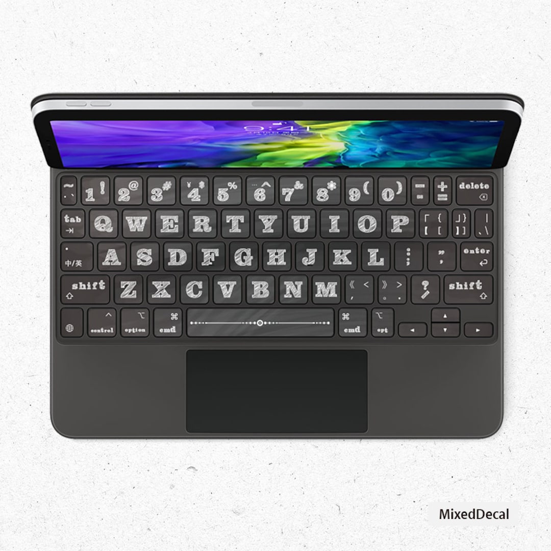 IPad Magic Keyboard Keys Skin iPad Pro 12.9 iPad Pro 11 Chalk ...