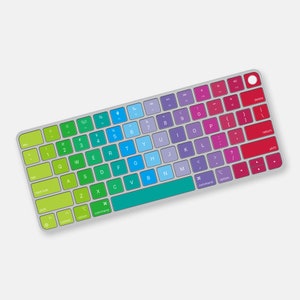 Rainbow Color Scheme Keyboard Sticker for Magic Keyboard With Touch ID ...