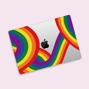 LGBTQ Pride MacBook Transparent Skin | Rainbow Colors MacBook Clear ...