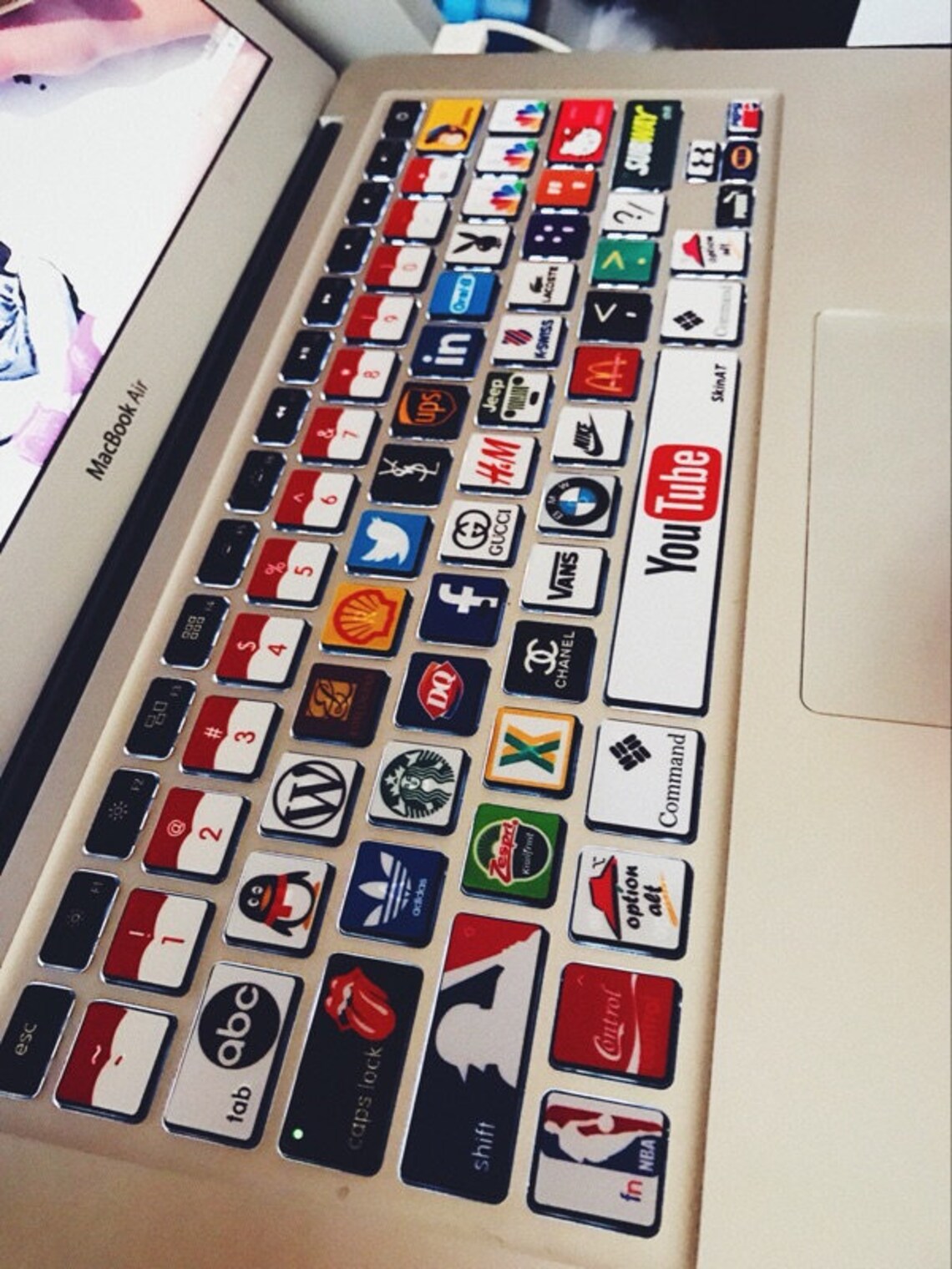 Logos MacBook Pro keyboard Stickers Retina 15 Skin MacBook Pro | Etsy