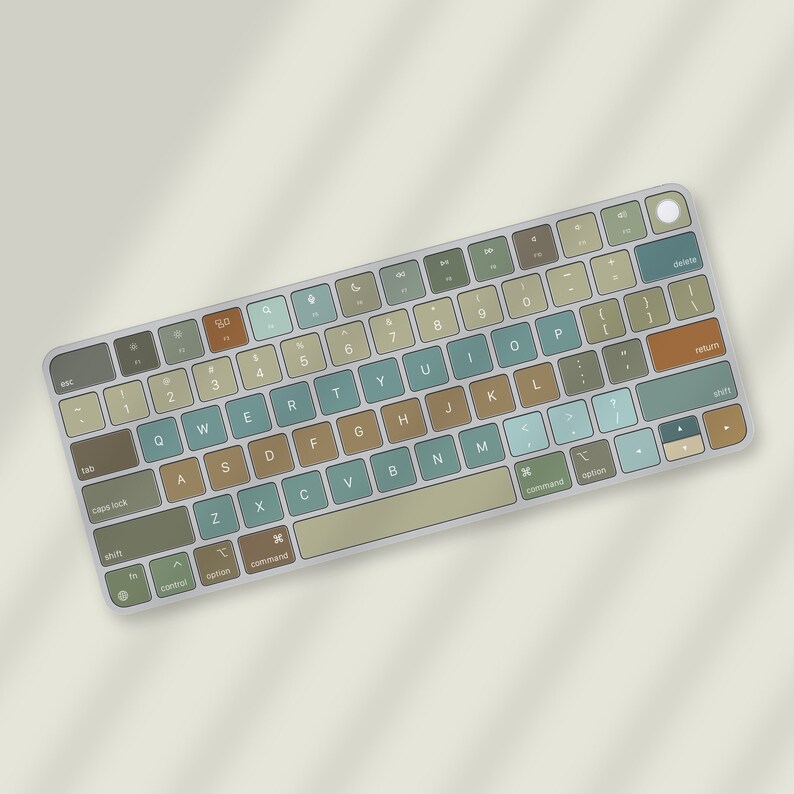 Retro Color Scheme Keyboard Sticker for Magic Keyboard With Touch ID ...