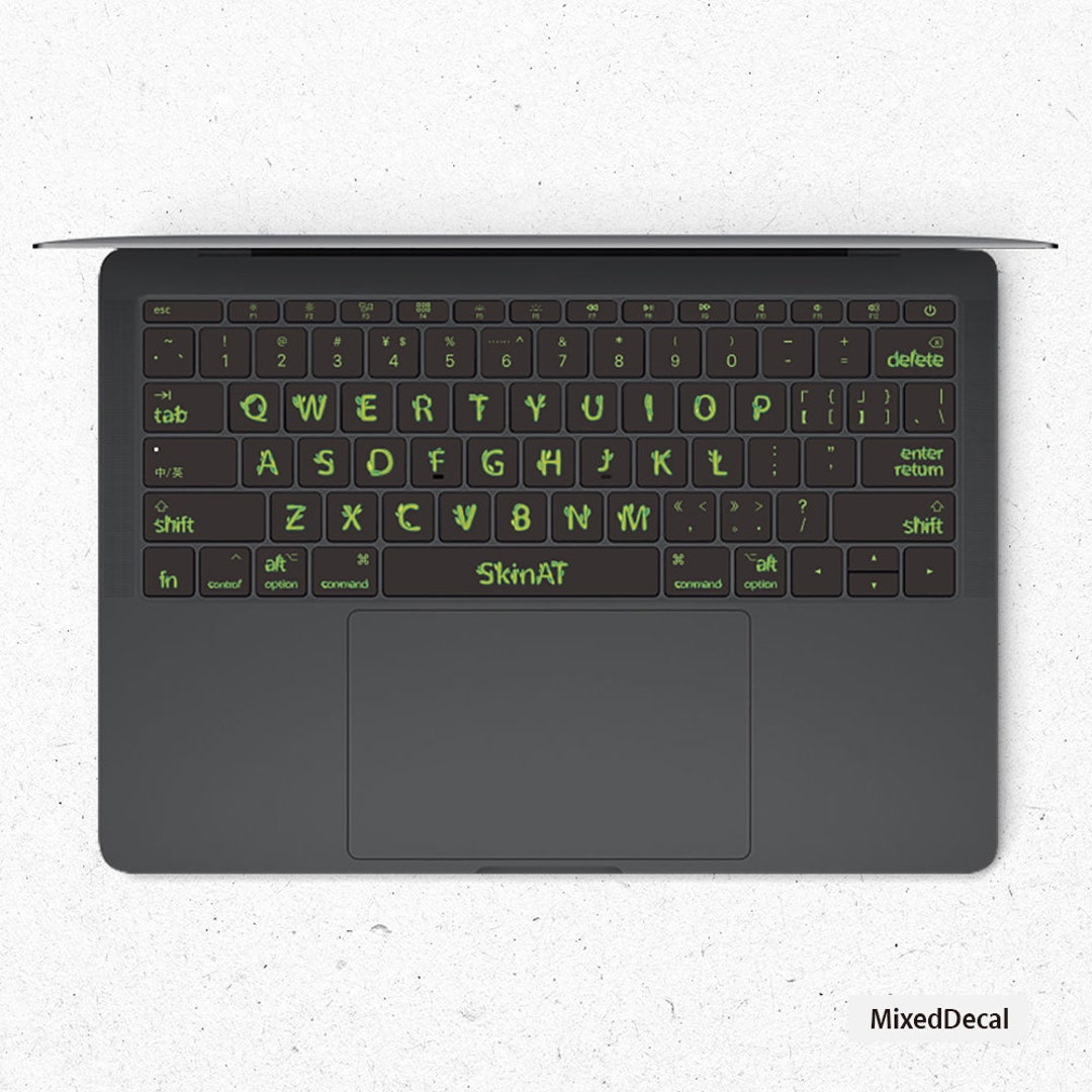 Leaf Font MacBook Keyboard Stickers| Keyboard Key's Individual Stickers ...