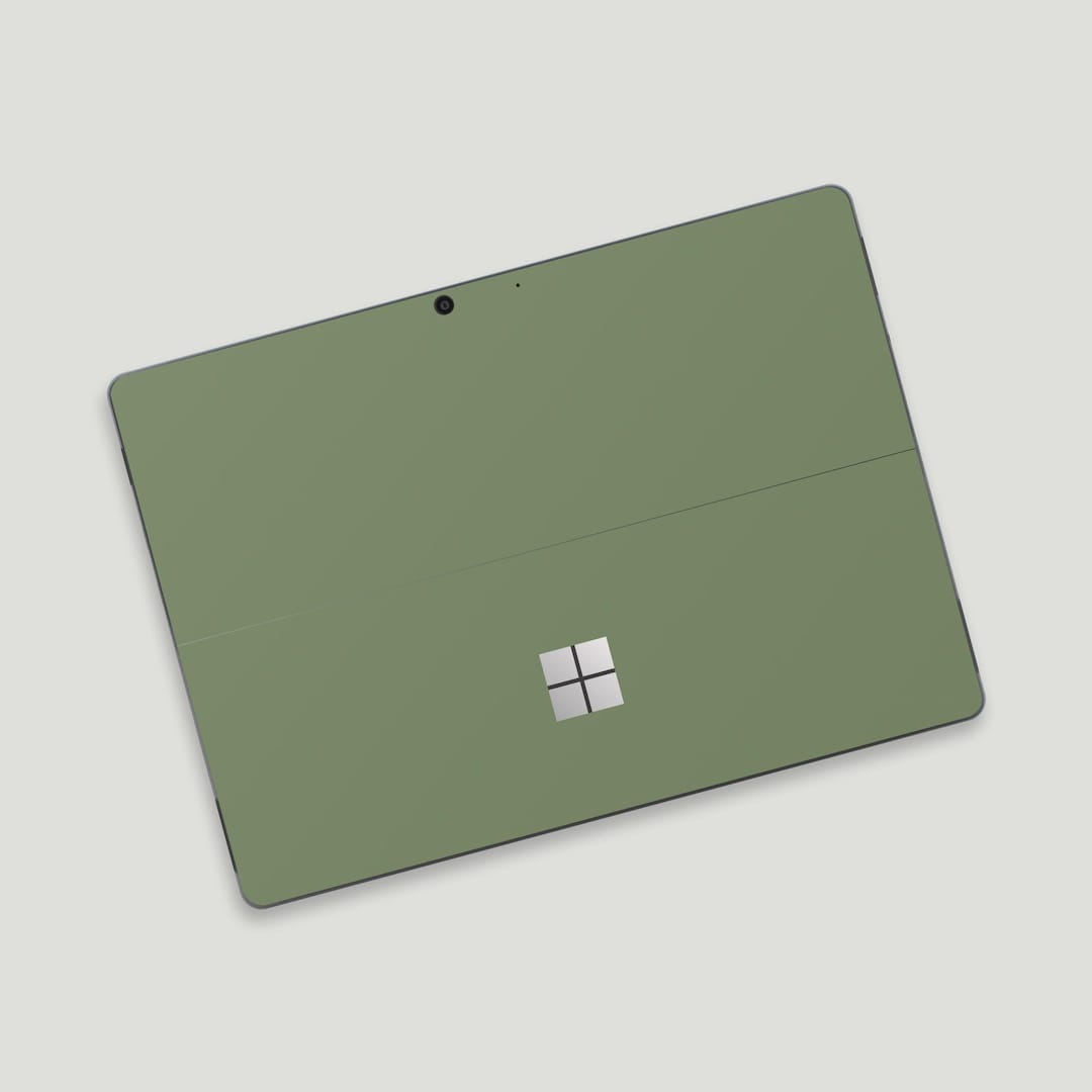 Olive Green Surface Pro Skin - Minimalist Solid Color Protective Wrap ...