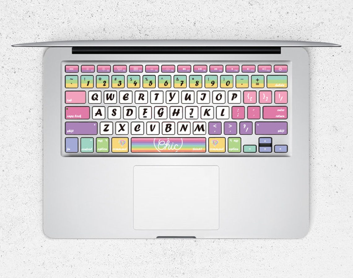 Rainbow Keyboard Stickers Laptop Keyboard Cover Vinyl MacBook Keyboard ...