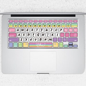 Rainbow Keyboard Stickers Laptop Keyboard Cover Vinyl MacBook Keyboard ...