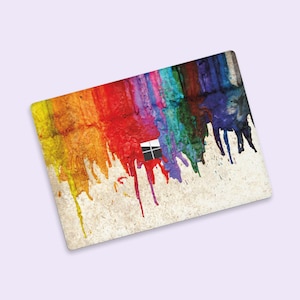 Rainbow Splash Design Surface Laptop Skin | Vibrant Color Drip Art ...