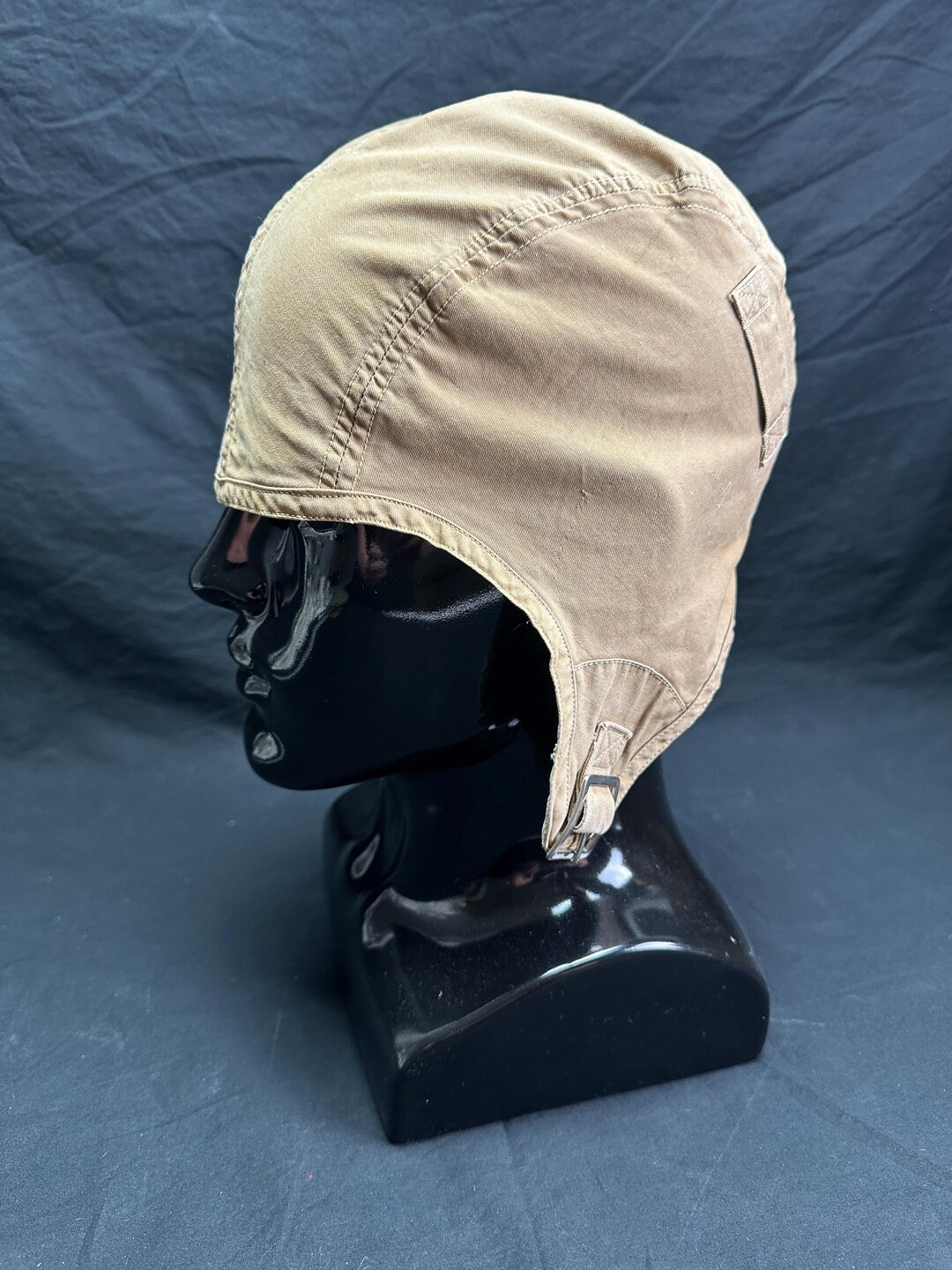 Original WWII WW2 U.S. Navy Naval Flight Helmet USMC M-450 Khaki Cloth ...