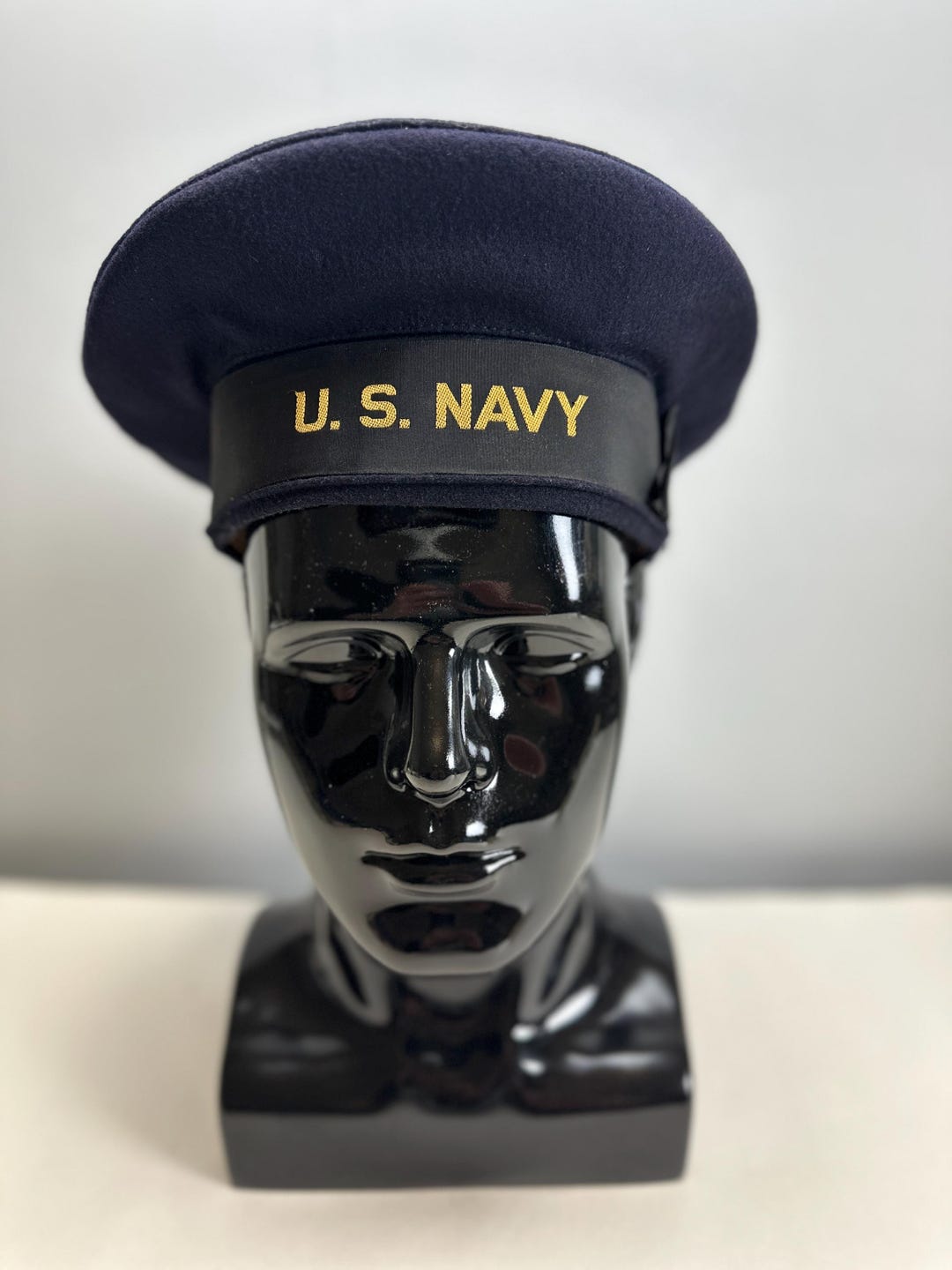 WWII WW2 USN U.S. Navy Enlisted Sailors donald Duck Cap Hat Wool Issue ...