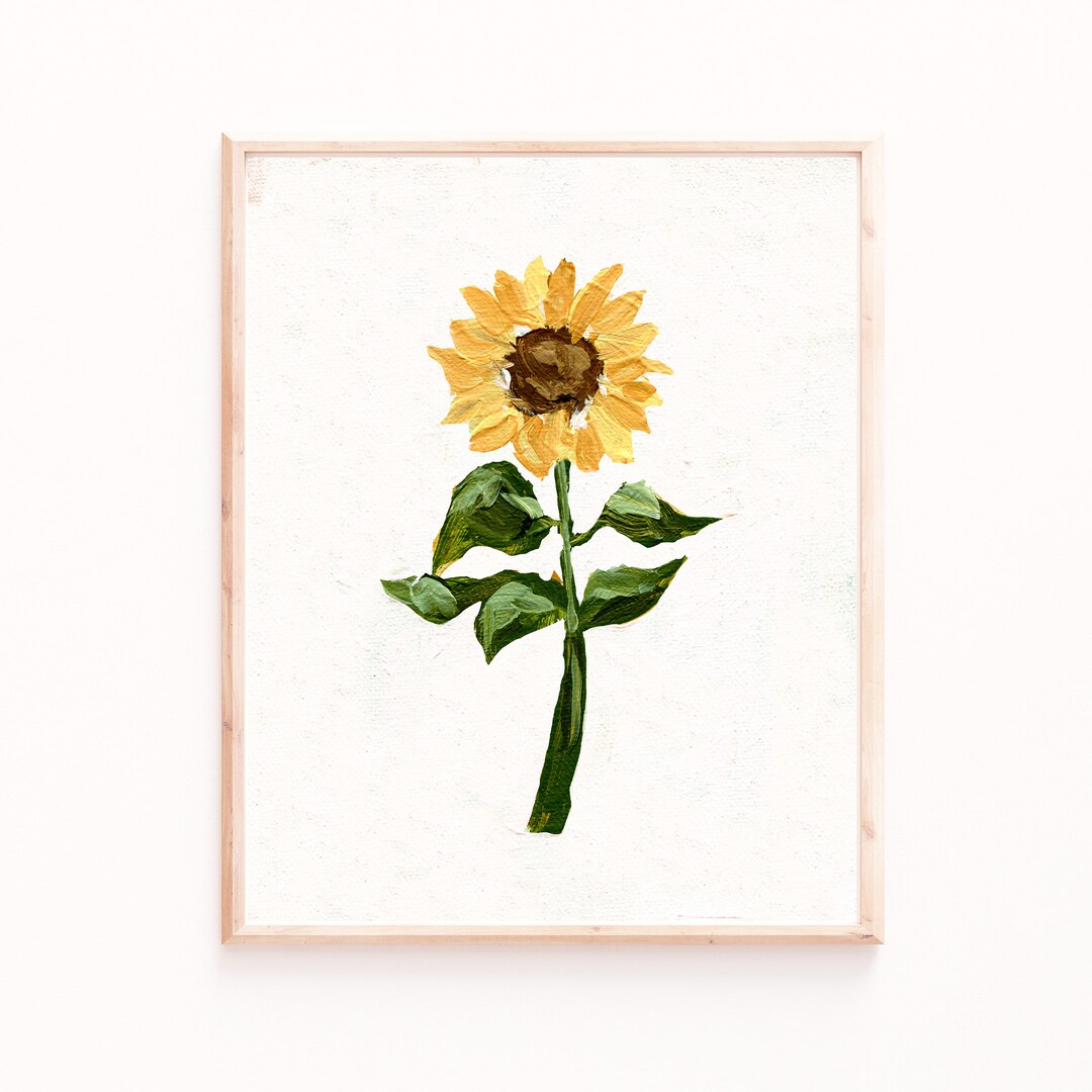 Sunflower Wall Art Print, Sunflower Print, Sunflower Prints Wall Art ...