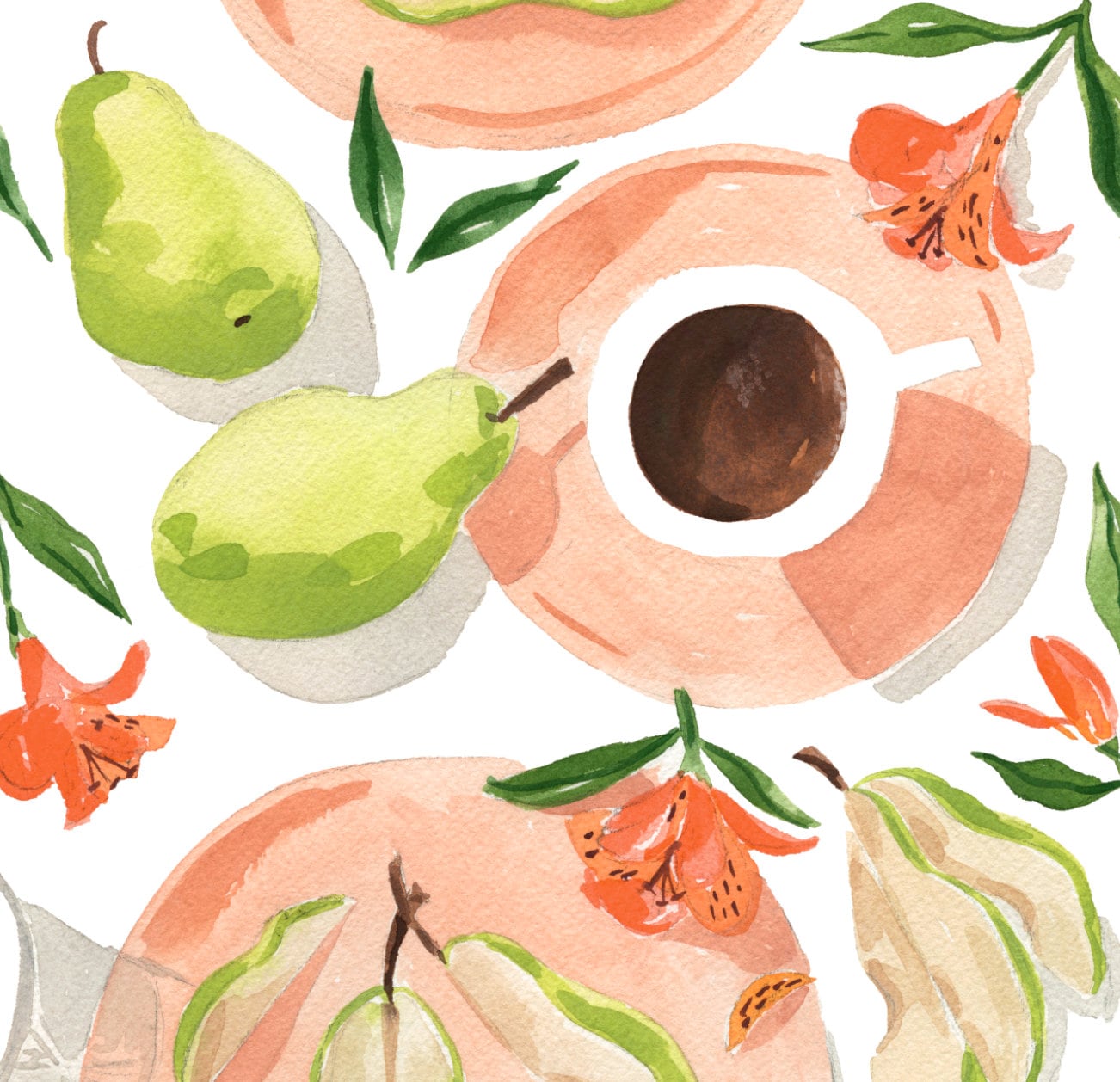 Pretty Pears Art Print Sabina Fenn Illustration Hand | Etsy