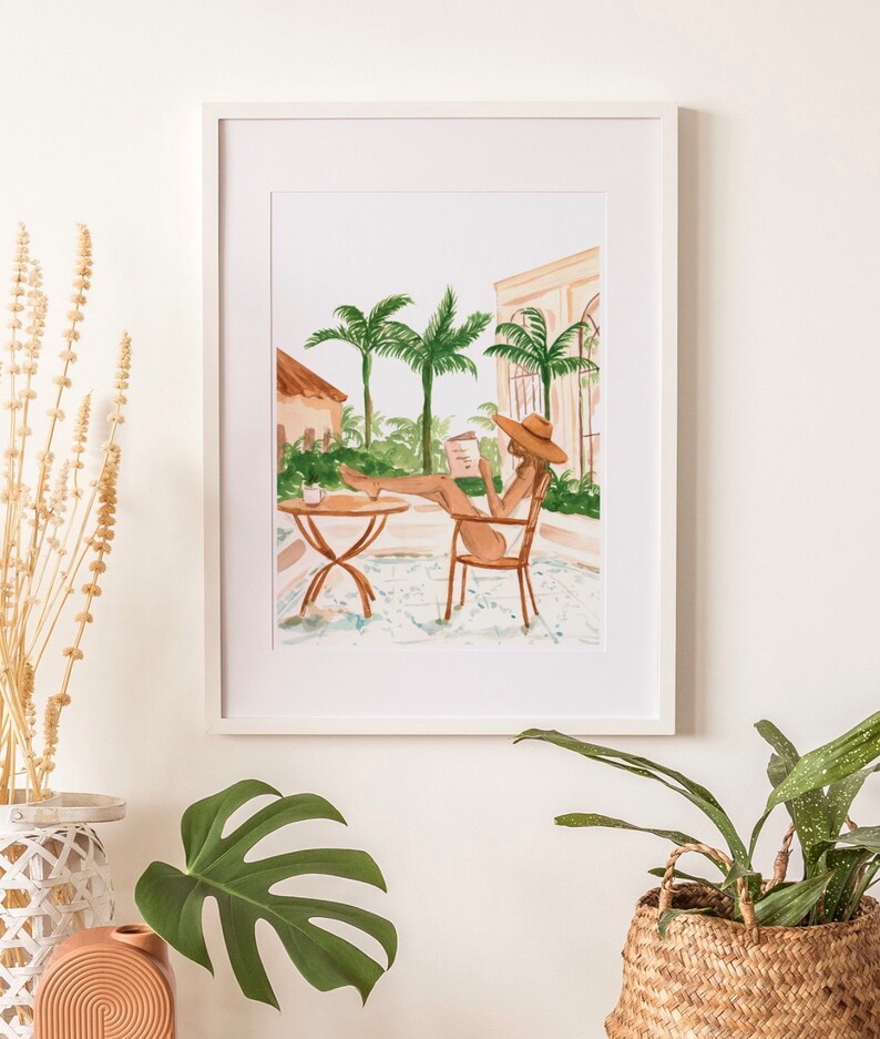 Vacation Mode II Art Print Watercolour Resort Fashion - Etsy