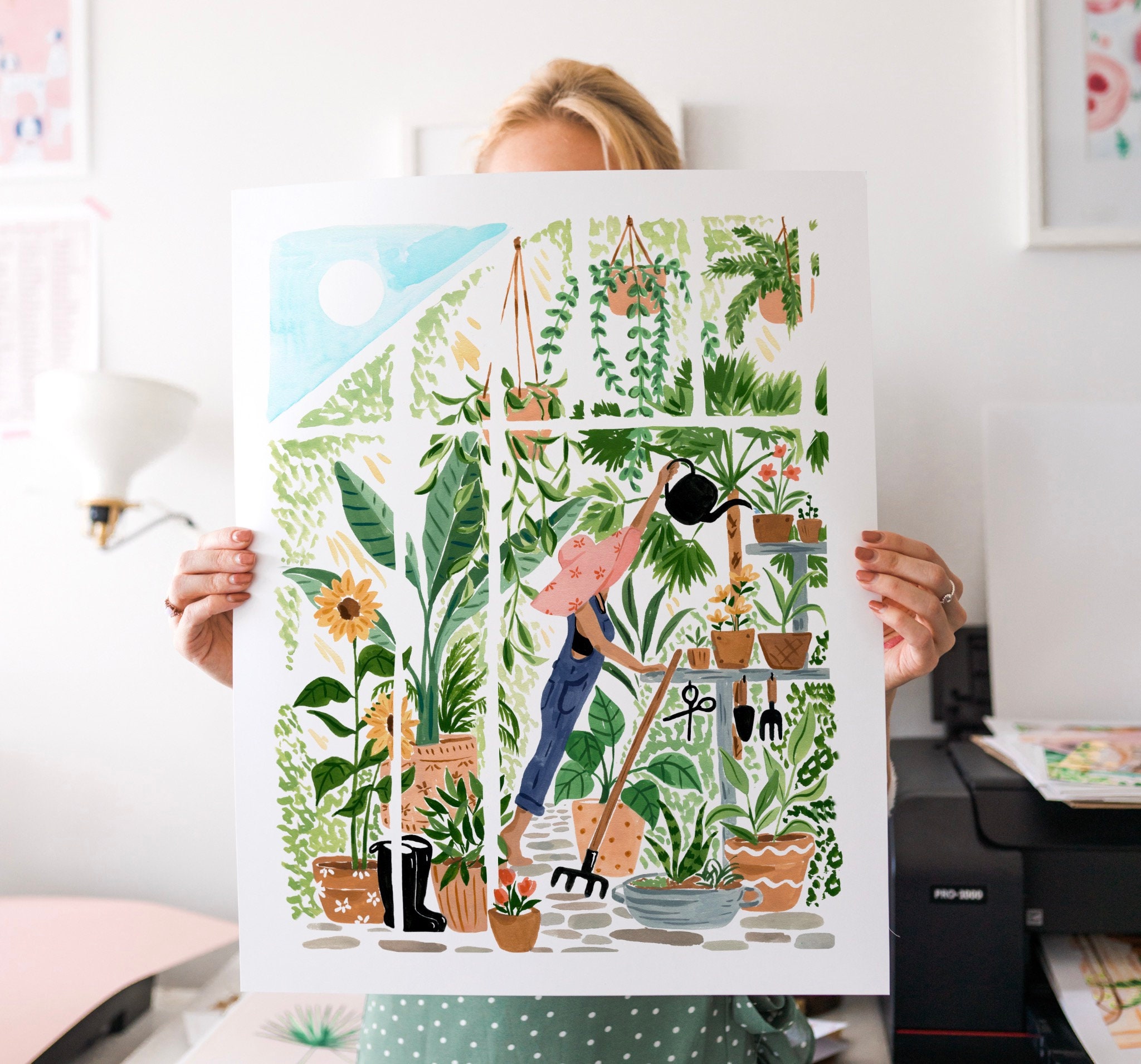 Botanical Garden Art Print Gardening Spring Art Peaceful - Etsy Canada