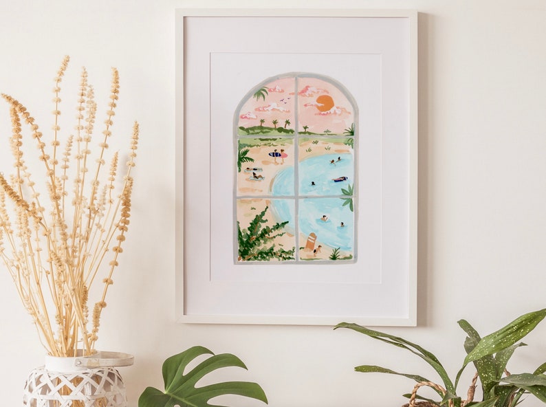 Beach Window Print Ocean Art Beach Decor Home Decor Art - Etsy