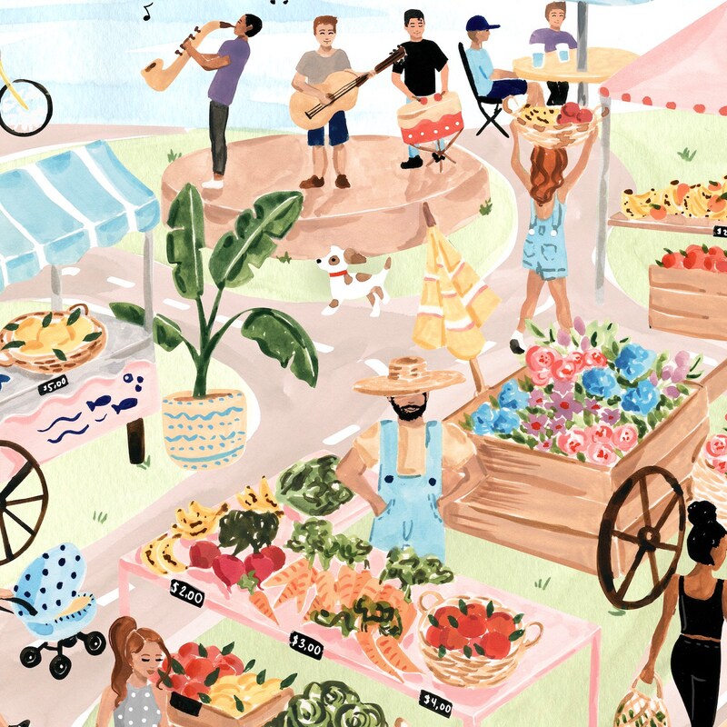 Farmers Market Print - Etsy