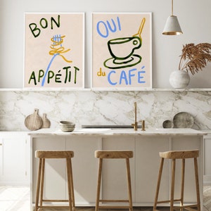 Kitchen Wall Art Oui Du Cafe Coffee Poster Poster Print - Etsy