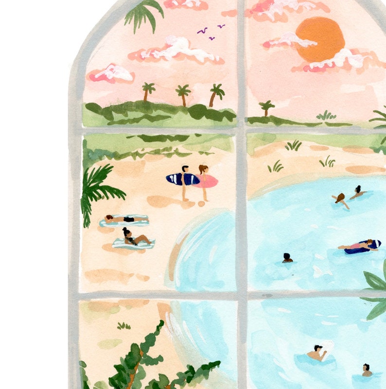 Beach Window Print Ocean Art Beach Decor Home Decor Art - Etsy