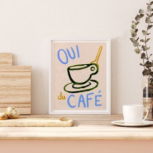 Kitchen Wall Art, Oui Du Cafe, Coffee Poster, Poster Print - Etsy