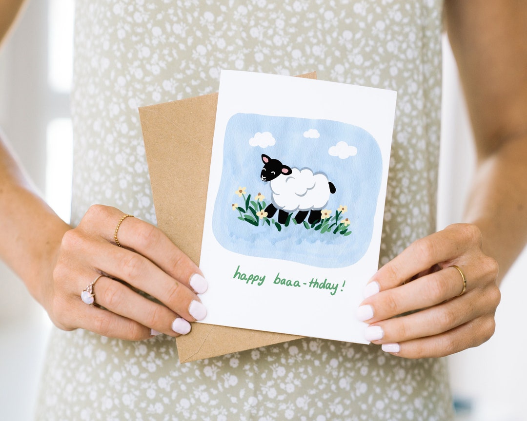 Printable Birthday Card, Sheep Happy Bday Download, Punny Cards, Print ...