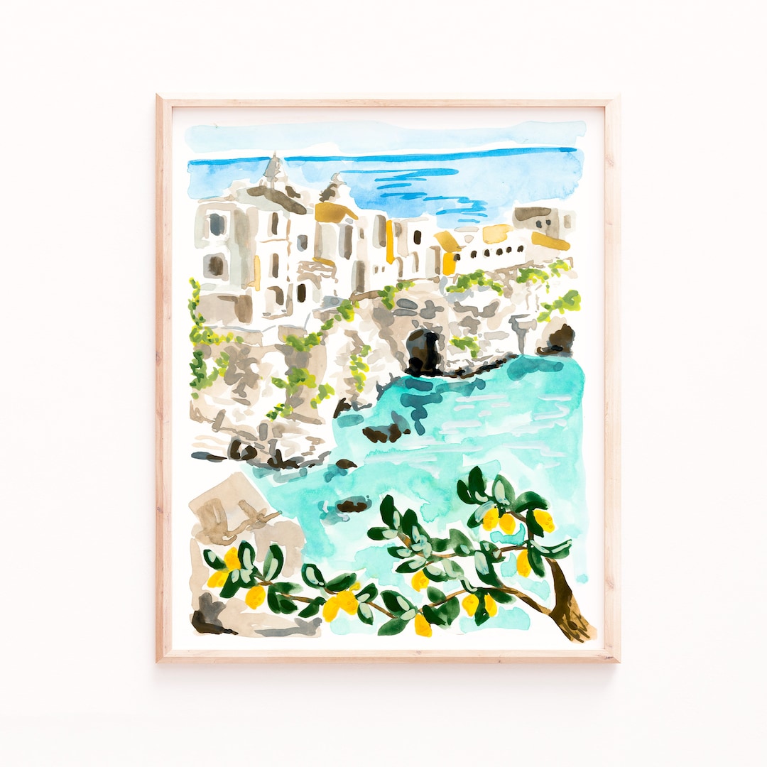 Italy Art Print, Puglia Illustration, Gargano Peninsula, Travel Prints ...