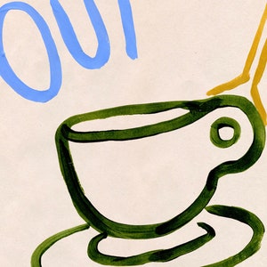 Kitchen Wall Art Oui Du Cafe Coffee Poster Poster Print - Etsy