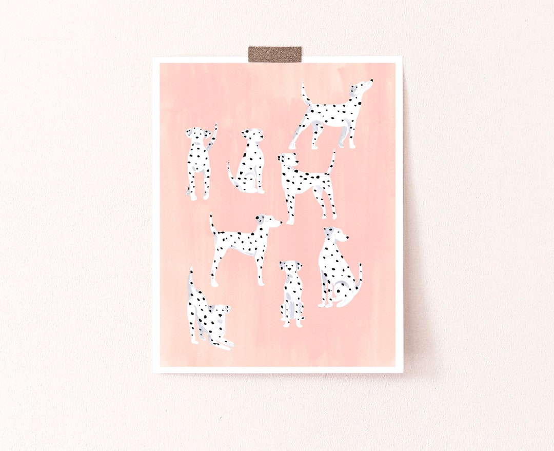 Dalmatians Print, Animal Wall Art, Dog Art Print, Dog Paintings ...
