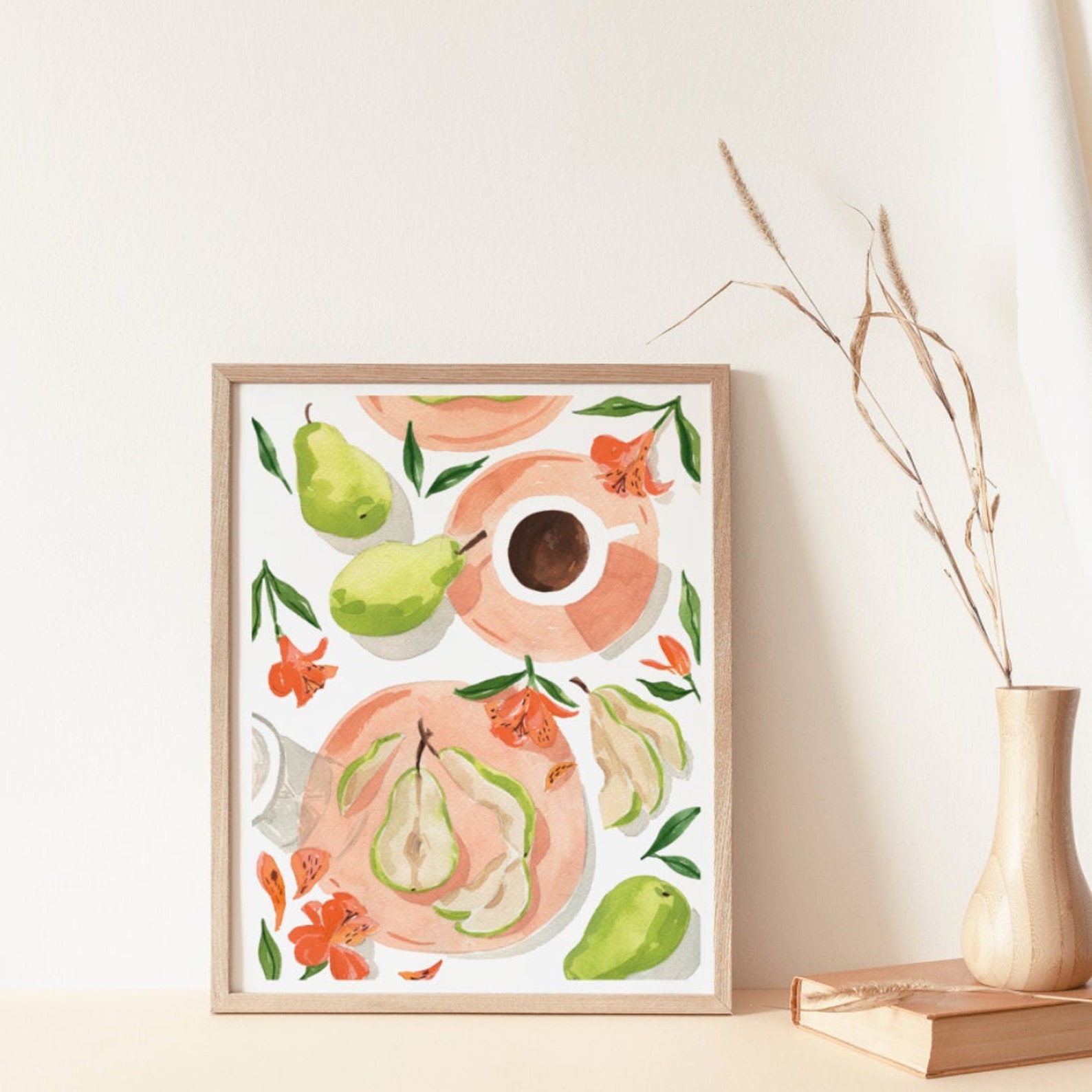 Pretty Pears Art Print Sabina Fenn Illustration Hand | Etsy