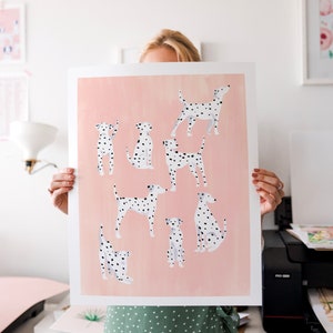 Dalmatians Print, Animal Wall Art, Dog Art Print, Dog Paintings ...