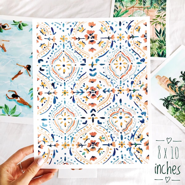 Moroccan Tile Art - Etsy