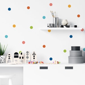 Colored Round Wall Sticker, Peel and Stick Stickers, Self-adhesive ...