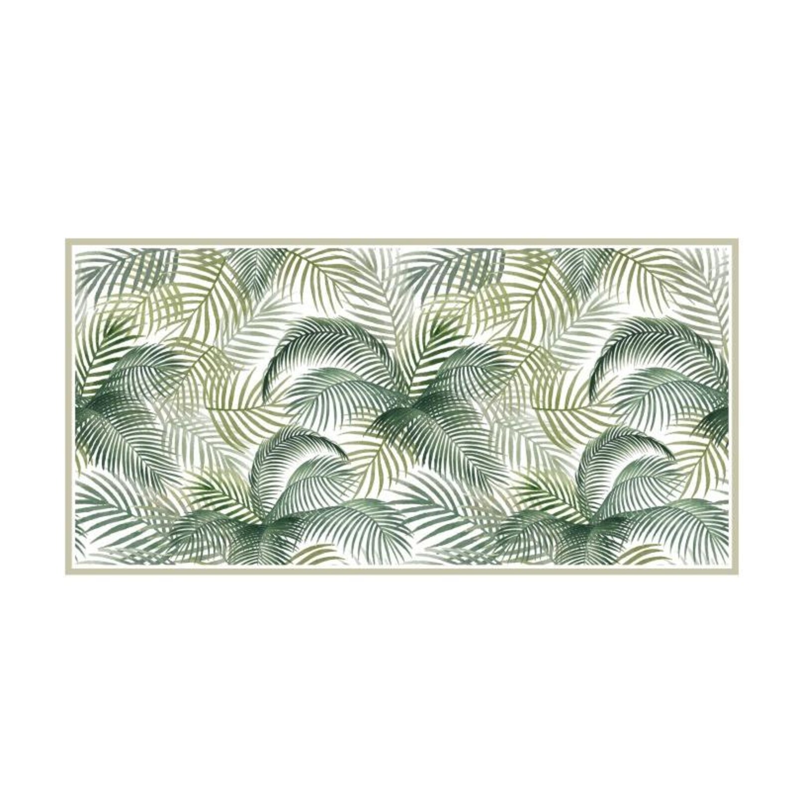 Tropical Watercolor Kitchen Rug, Vinyl Floor Mat Kitchen, Vinyl Rug ...