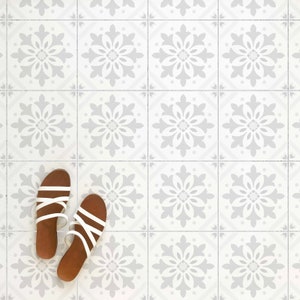 Peel and Stick Vinyl Floor Tile, Linoleum Flooring, Custom Floor Decal ...