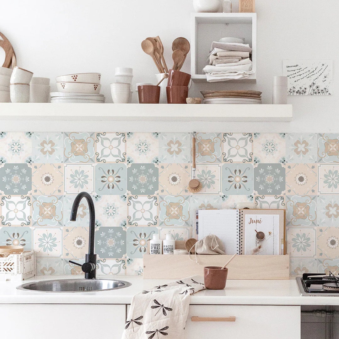 Backsplash Wallpaper, Wallpaper Tiles, Italian Wallpaper, Neutral ...