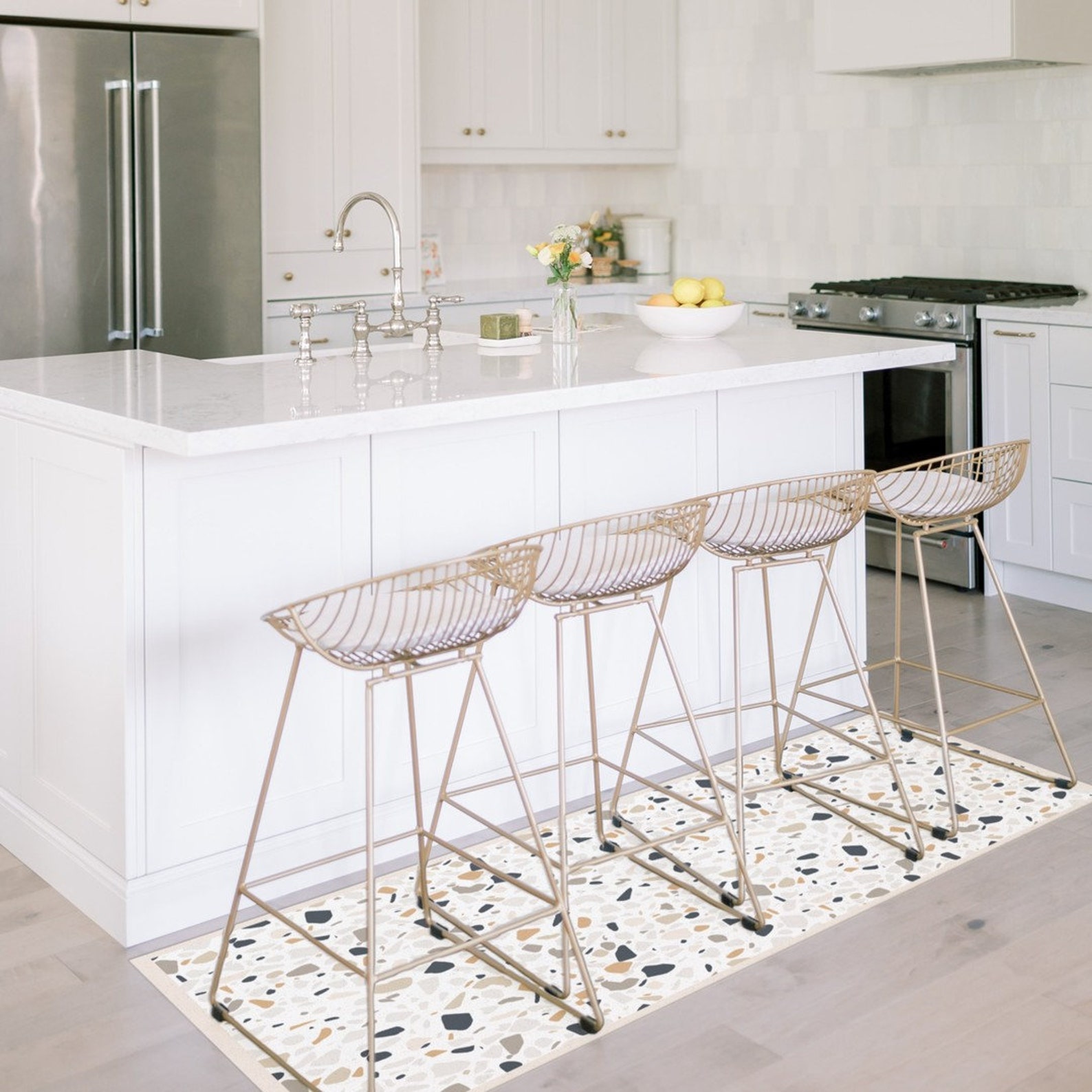 Kitchen Rug Grit Vinyl Linoleum Rug Vinyl Carpet Pvc Mat | Etsy