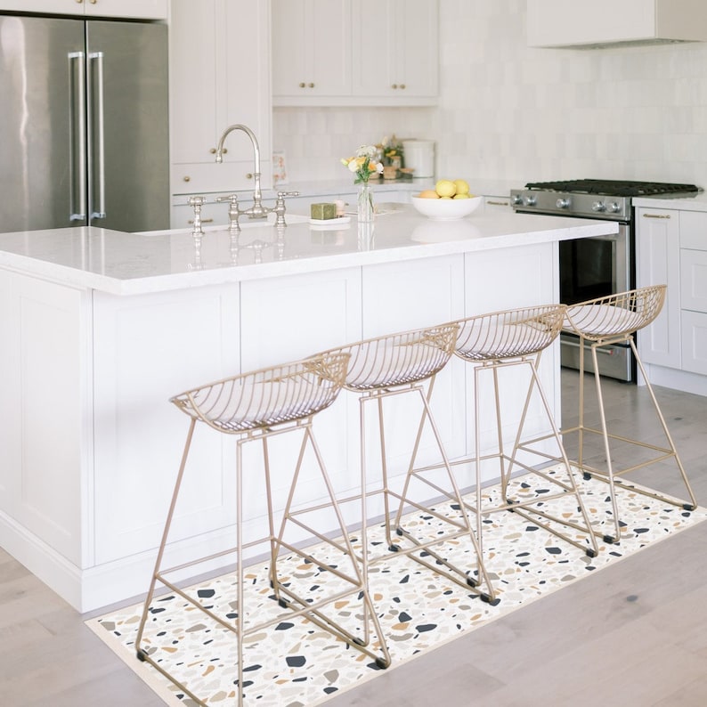 Kitchen Rug Grit Vinyl Linoleum Rug Vinyl Carpet Pvc Mat | Etsy