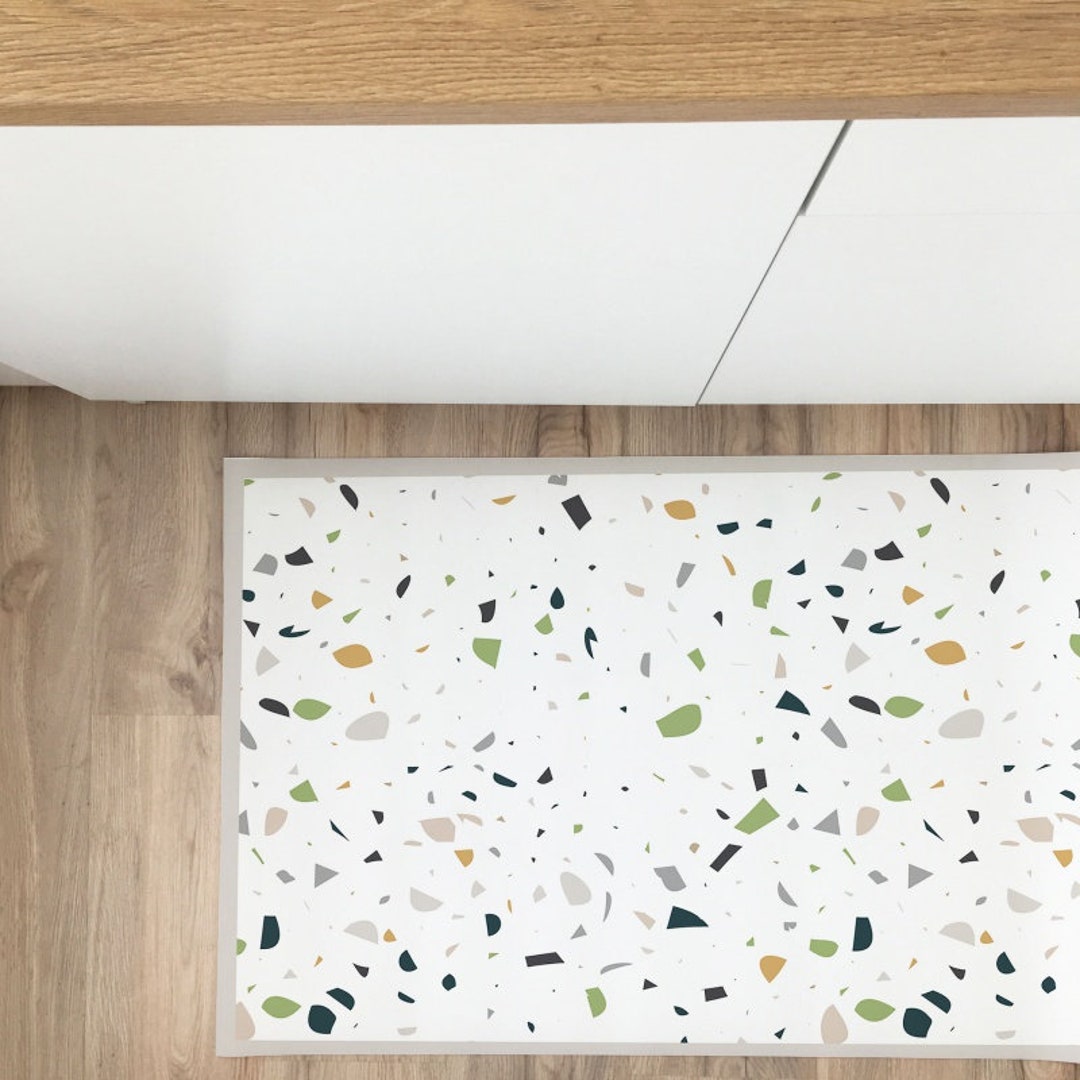Vinyl Terrazzo Rug, Vinyl Carpet, Pvc Mat, Kitchen Rug - Etsy