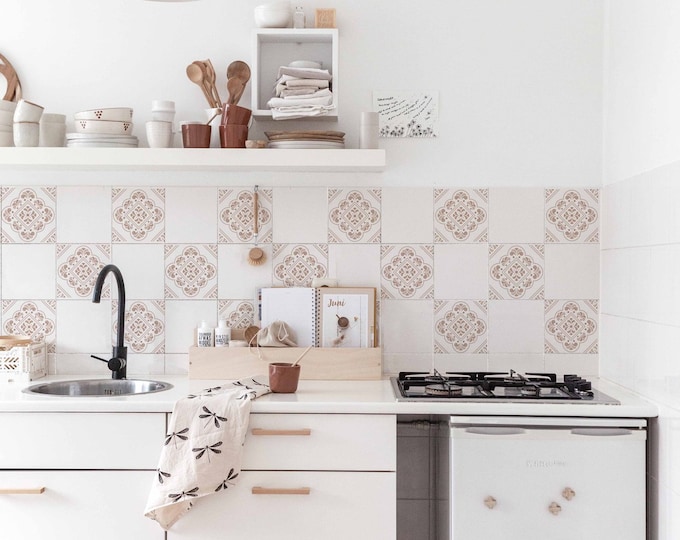 Tile Decals Stickers for Kitchen Backsplash Floor Bath Removable ...