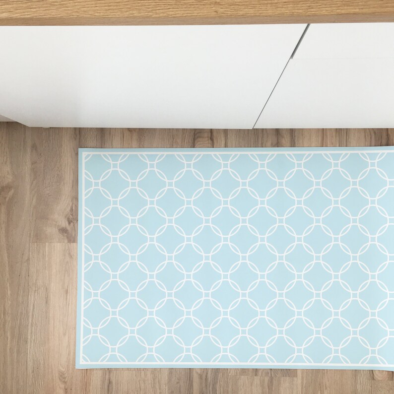 Full Circles Vinyl Rug Linoleum Rug Vinyl Carpet Pvc Mat | Etsy